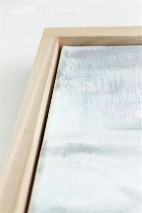 Remodelaholic Tutorial Chic Floating Frame For A Canvas