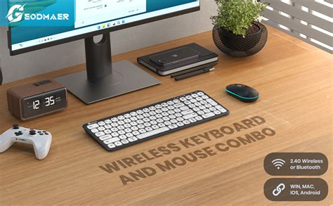 Geodmaer Wireless Keyboard And Mouse Combo With 7 Colors Backlits Rechargeable 2 4g