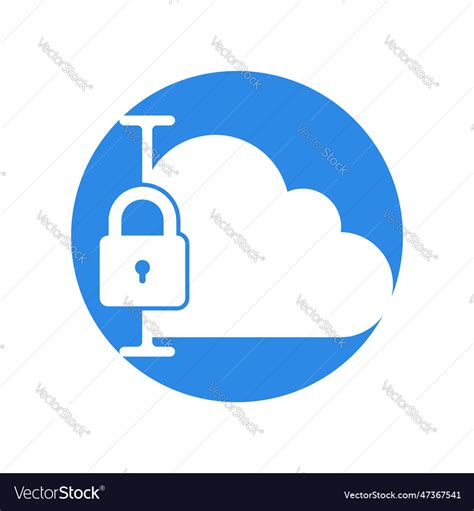 Cloud Security Template It Creative Royalty Free Vector