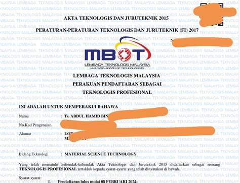 Ts Abdul Hamid Abdullah On Linkedin Just Received The Email I Passed The Professional