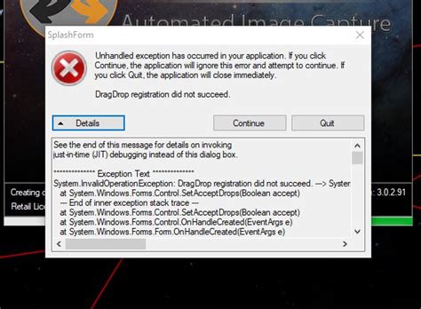 I Often See This Error Help Dragdrop Registration Sequence Generator Main Sequence Software