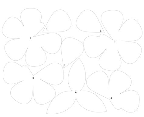 Шаблоны для объемные цветы из бумаги своими руками схемы шаблоны