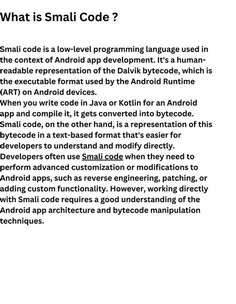 Smali Code Analysis Android Hacking Techniques Unveiled Pdf