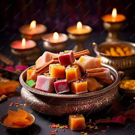 Set Of Delicious Authentic Indian Sweets Behsan Laddu Soan Papdri Gulam