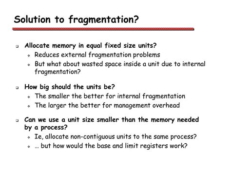 Ppt Cs 333 Introduction To Operating Systems Class 9 Memory Management Powerpoint