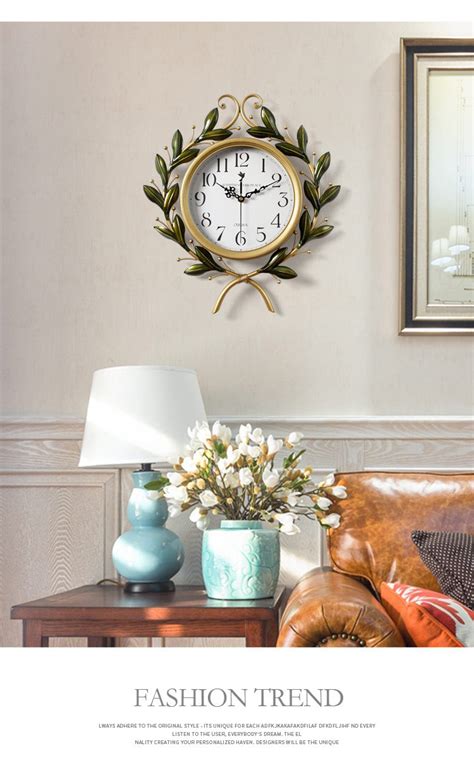 跨境热卖美式大气挂钟2025新款客厅静音挂表创意时尚欧式家用钟表 阿里巴巴