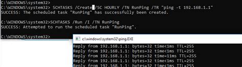 using schtasksexe to manage schedule tasks in windows