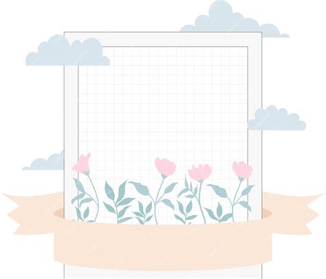 Premium Vector Cute Aesthetic Framework Notepad Journal Element