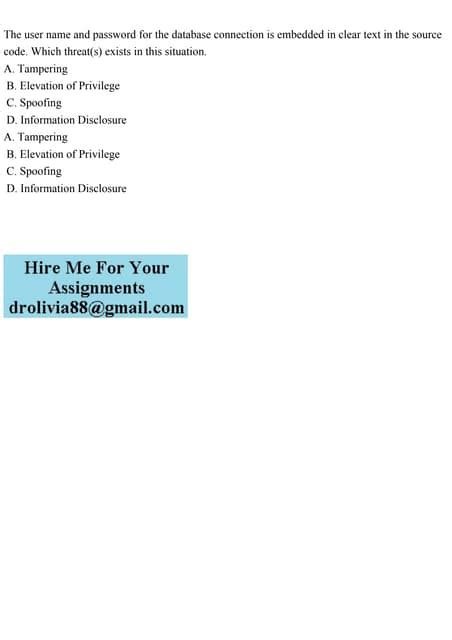 The User Name And Password For The Database Connection Is Embedded Ipdf
