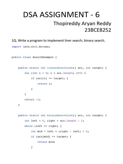 Dsa Assignment 6 Pdf Computer Programming Software Engineering