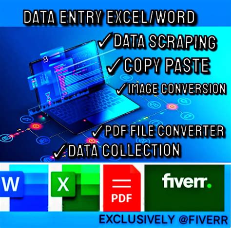 Do Fastest Data Entry Ms Excel Data Scraping Pdf Convert By Pearls9 Fiverr