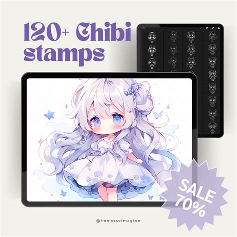 Chibi Procreate Brushes Procreate Anime Girls Poses Stamps Etsy