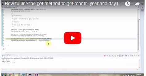Java Ee How To Use The Get Method To Get Month Year And Day Java 8 Localdate Class Java 8