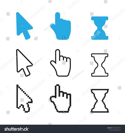 Arrow Web Cursors Arrow Cursor Pixel Stock Illustration