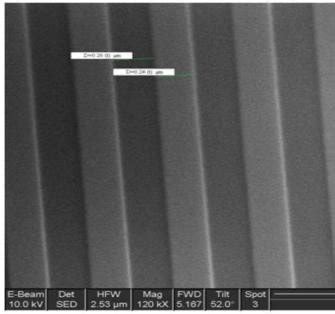 a SEM photograph of the fabricated diffraction grating with Λ 0 5 Download Scientific