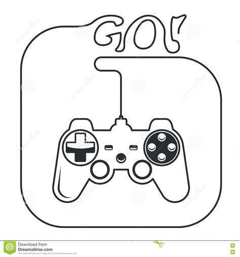 Gamepad Game Console Controller Stock Vector Illustration Of Video Device 71863200