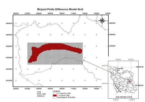 Finite Difference Modflow Grid In Geographical Position Download