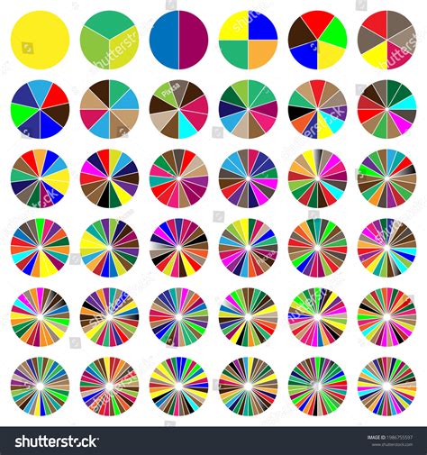 Segmented Circle Pie Graph Pie Chart Stock Vector Royalty Free 1986755597 Shutterstock