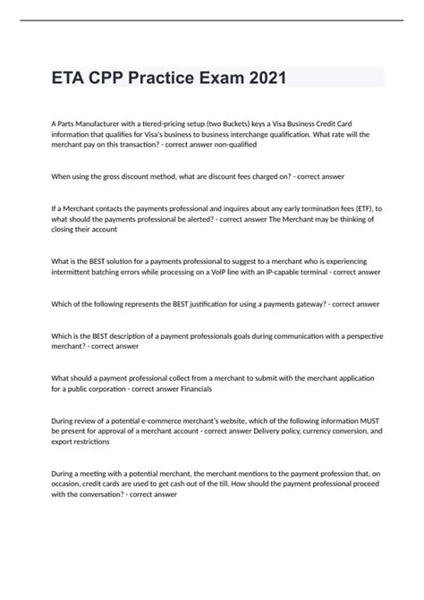 Eta Cpp Practice Exam 2021 Questions And Verified Correct Answers Eta Cpp Practice Stuvia Us