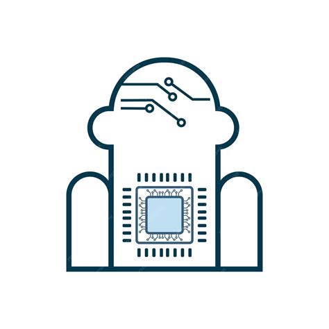 Premium Vector Robot Ai Icon Symbol Ui Design On White Background A Modern Technology Circuits