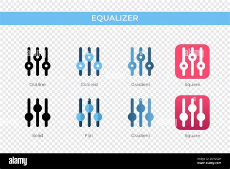 Equalizer Icon In Different Style Equalizer Vector Icons Designed In
