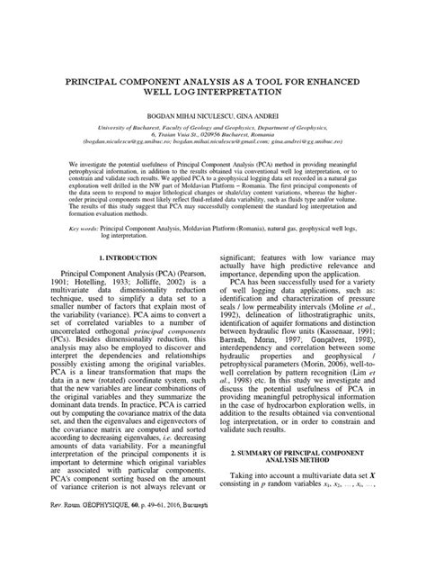 principal component analysis as a tool f pdf principal component analysis eigenvalues and