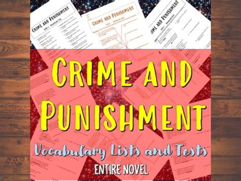 Crime And Punishment Vocabulary Lists And Quizzes Teaching Resources