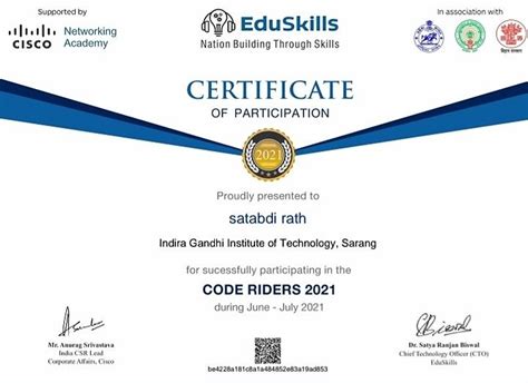 Coderiders2021 Eduskills Satabdi Rath