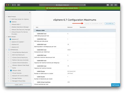 Check VMware Configuration Maximums Online TechCrumble