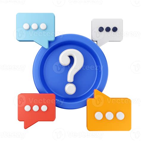 3d Frequently Asked Questions Icon Illustration Render 22353618 Png