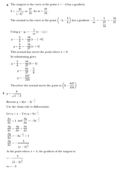 9709 P1 Differentiation Exercise 3 Worked Solutions Maths With David