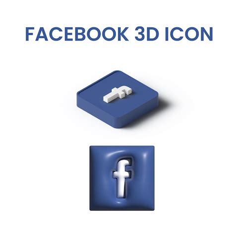 Premium Vector 3d Facebook Icon Facebook Logo Facebook Sign