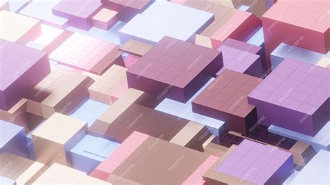 Premium Ai Image 3d Cubes Floating In Space With Gradient Background