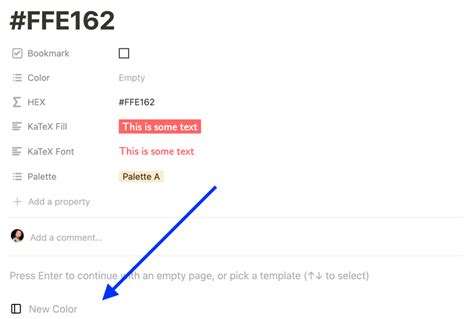 Free Notion Template The Color Library And Organizer Templates Notions Some Text