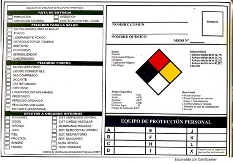 Modelo Etiqueta Sustancias Peligrosas Pdf