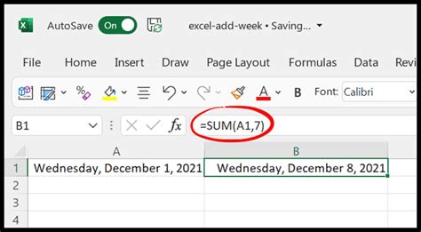 How To Add And Subtract Week In A Date In Excel