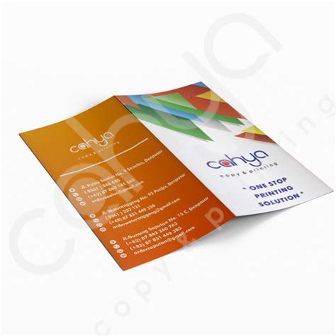 Cetak Brosur A4 Lipat 2 Cahya Printing