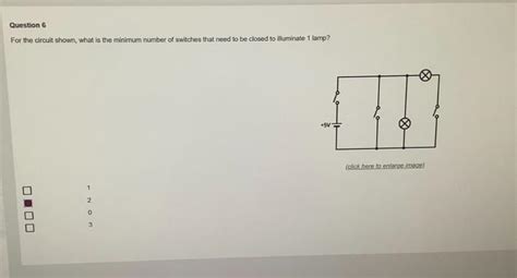 Solved For The Circuit Shown What Is The Minimum Number Of Chegg