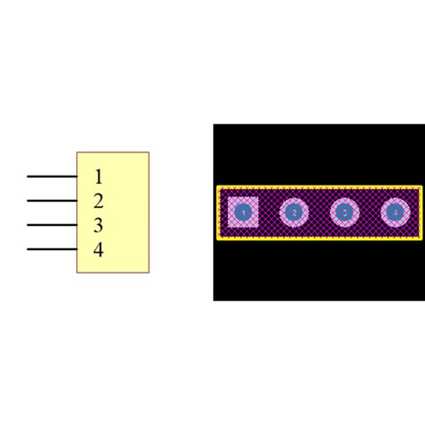 فوت پرینت پین هدر نری 1x4 ساخت پروژه