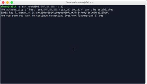 Koneksi SSH Ke Server VPS Menggunakan Aplikasi Terminal