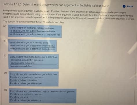 Solved Exercise Which Arguments Are Valid About Chegg