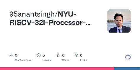GitHub Anantsingh NYU RISCV I Processor Python