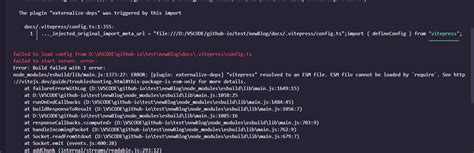 Vitepress Resolved To An Esm File Esm File Cannot Be Loaded By `require` · Issue 2820