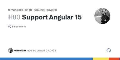 Support Angular 15 · Issue 80 · Ramandeep Singh 1983ngx Powerbi · Github