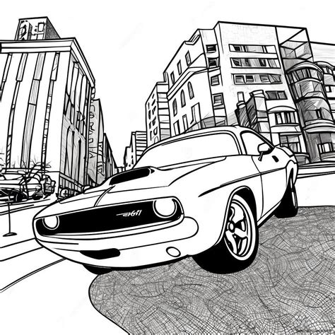 Dodge Challenger Coloring Page 30654 24231