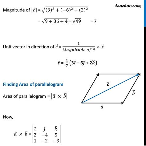 misc 10 find unit vector parallel to parallelogram diagonal
