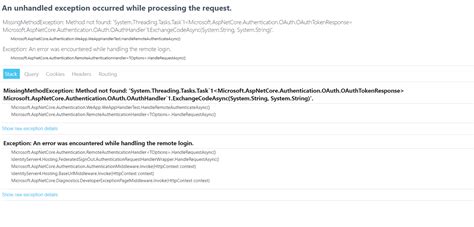 Some Errors With Oauthhandler · Issue 20988 · Dotnetaspnetcore · Github