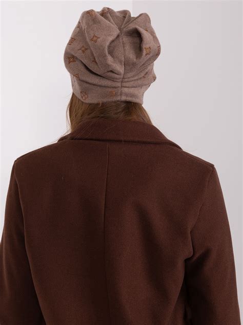 Кафява шапка с камъчета Trendo Bg