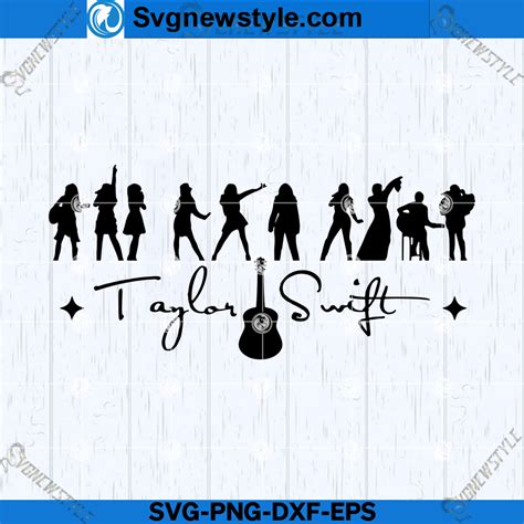Taylor Guitar Svg Taylor Swift Svg Png Dxf Eps Silhouette Art