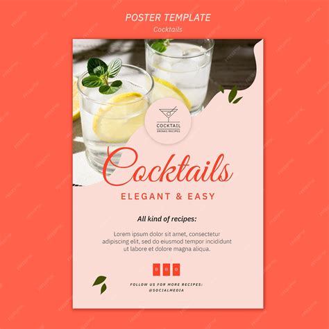 Free Psd Cocktail Concept Poster Template